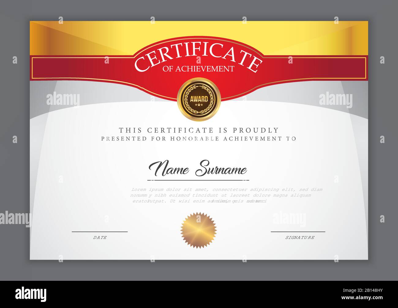Certificate template vector Stock Vector Image & Art - Alamy