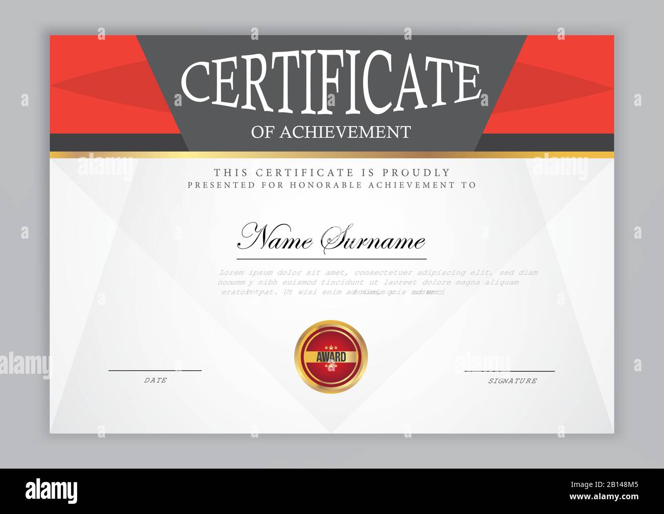 Certificate template vector Stock Vector Image & Art - Alamy