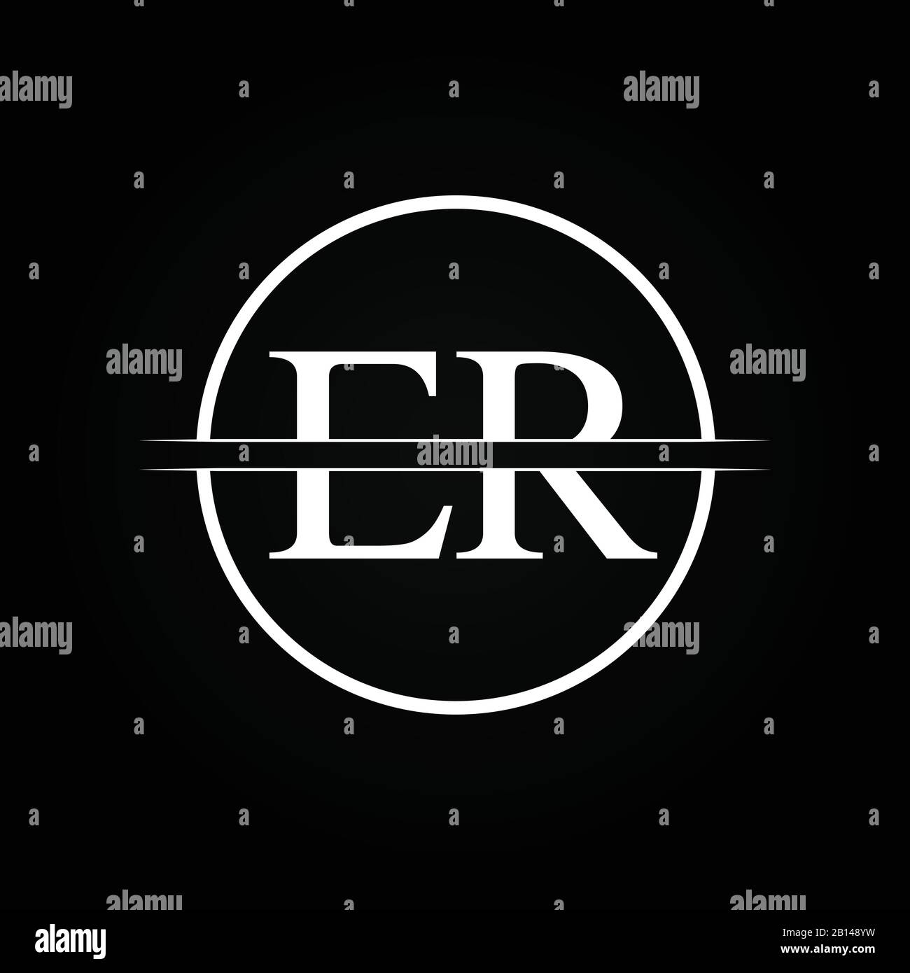 Initial ER Letter Linked Logo Business Vector Template. Creative Letter ...