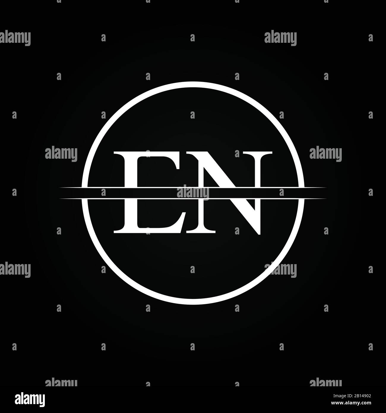 Letter en logo Black and White Stock Photos & Images - Alamy