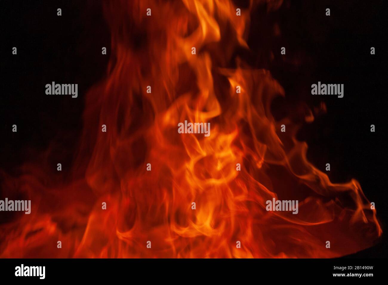 Texture of fire. Orange bright flame. Photo of a burning bonfire in a ...