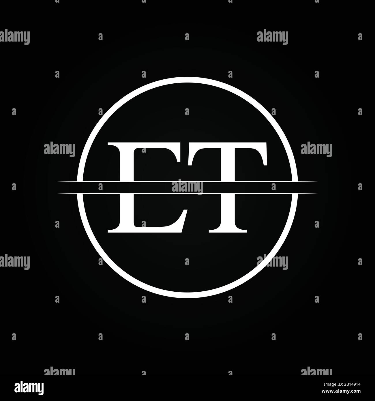 Initial ET Letter Linked Logo Business Vector Template. Creative Letter ...