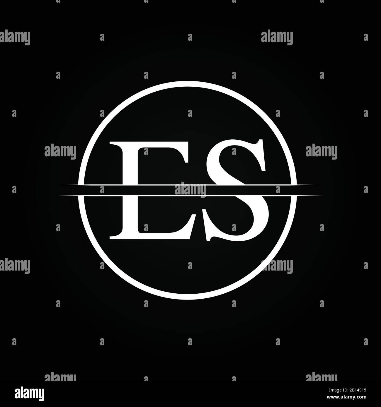 Initial ES Letter Linked Logo Business Vector Template. Creative Letter ES Logo Design Stock ...