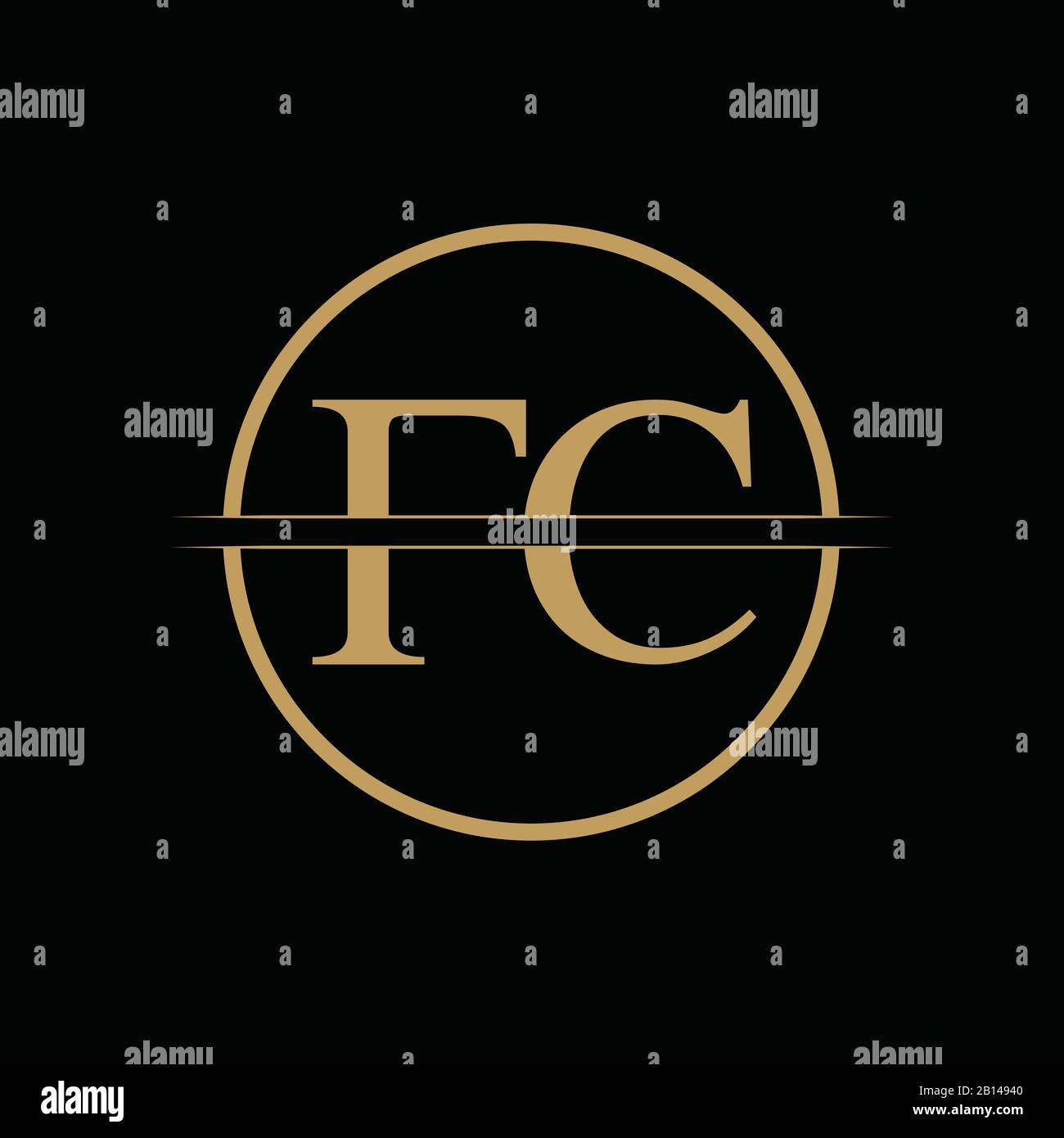 FC letter Type Logo Design vector Template. Abstract Letter FC logo ...