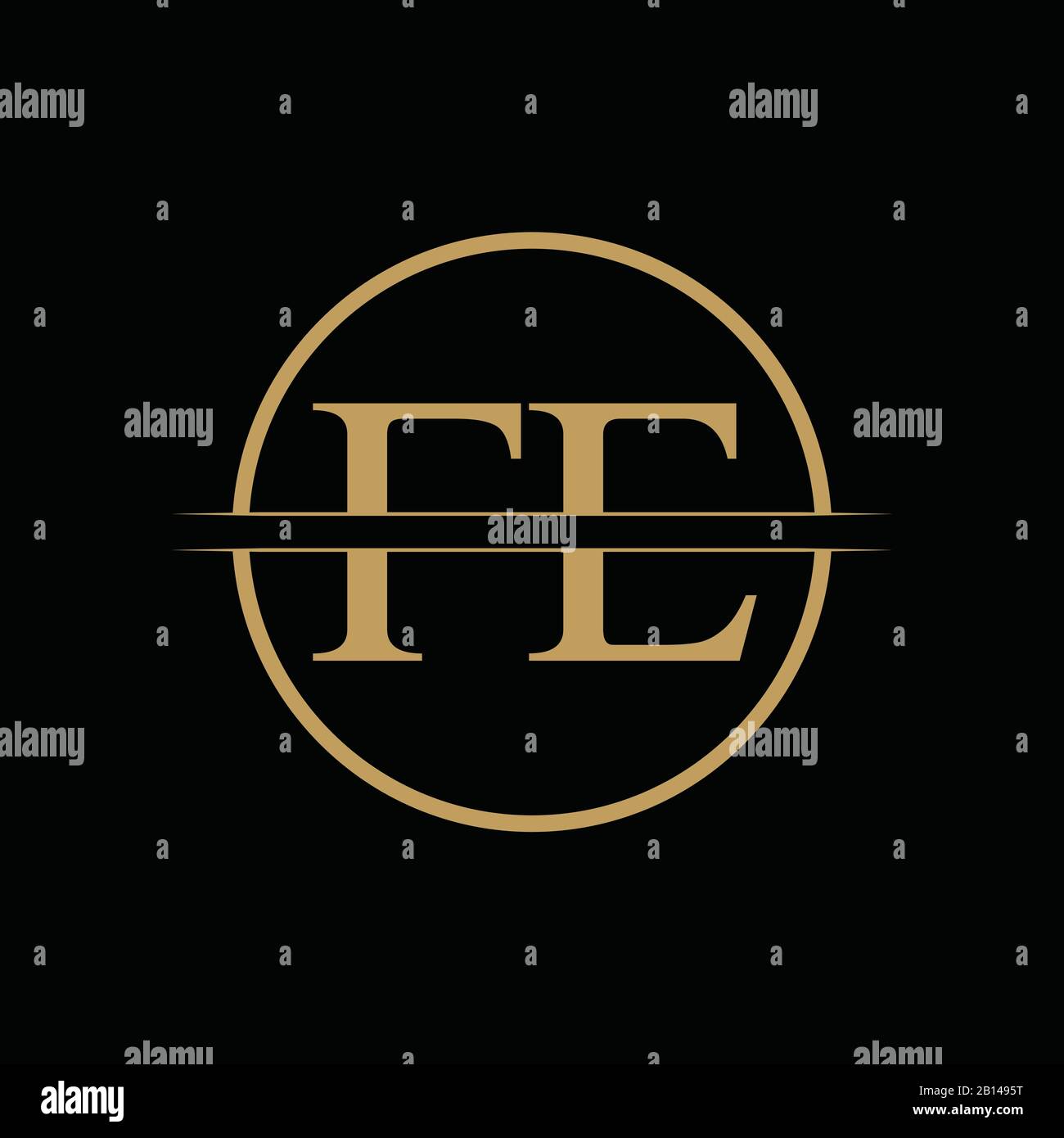 FE letter Type Logo Design vector Template. Abstract Letter FE logo ...