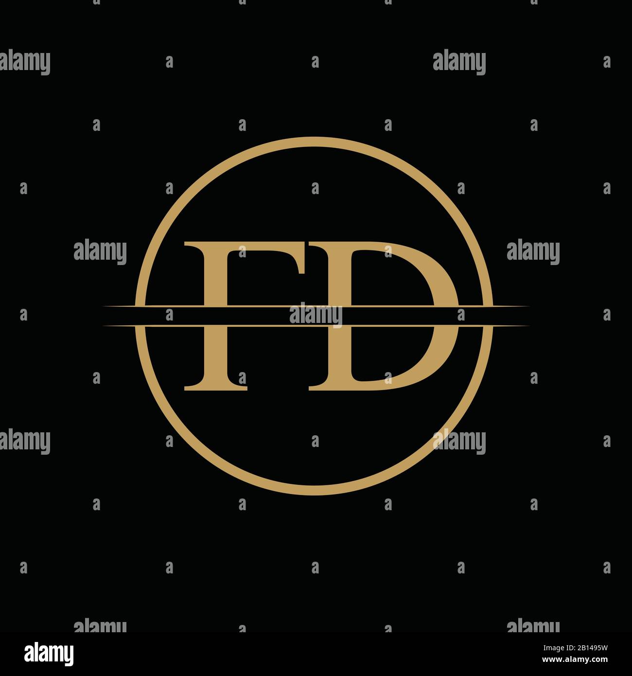 FD letter Type Logo Design vector Template. Abstract Letter FD logo ...