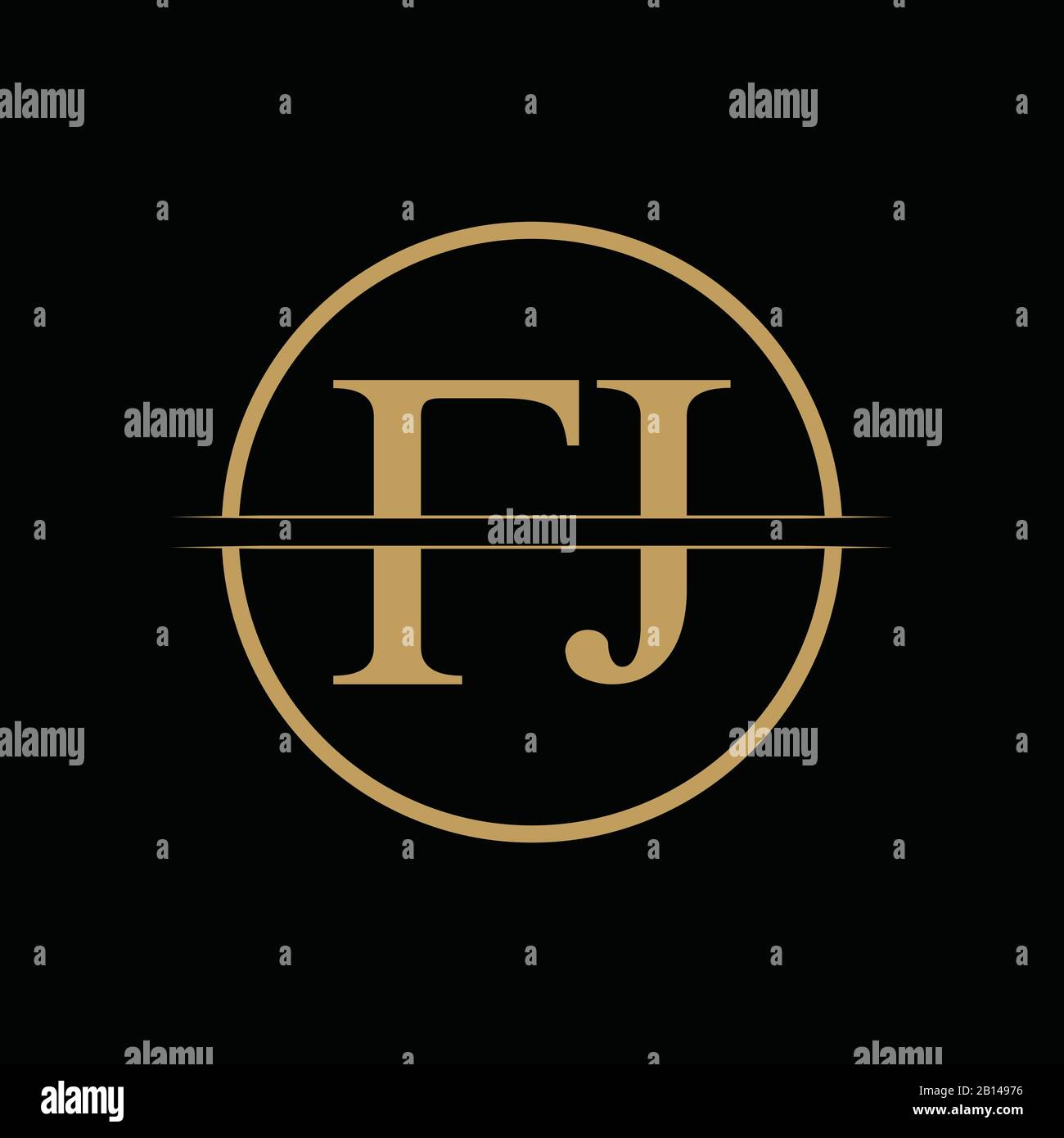 FJ letter Type Logo Design vector Template. Abstract Letter FJ logo ...