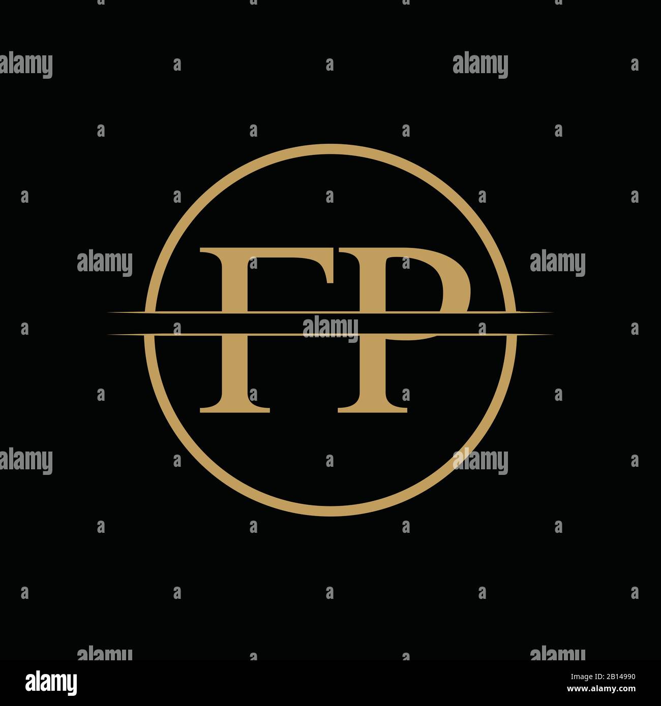 FP letter Type Logo Design vector Template. Abstract Letter FP logo ...