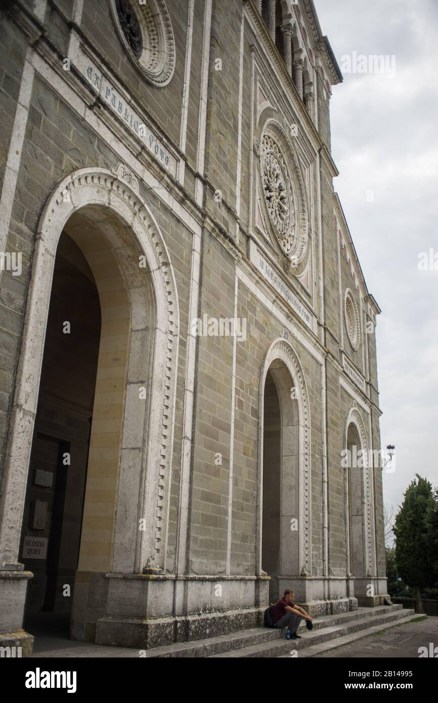 Man sitting on steps church hi-res stock photography and images - Alamy