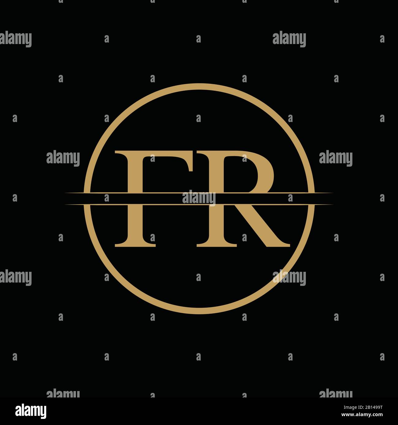 FR letter Type Logo Design vector Template. Abstract Letter FR logo ...