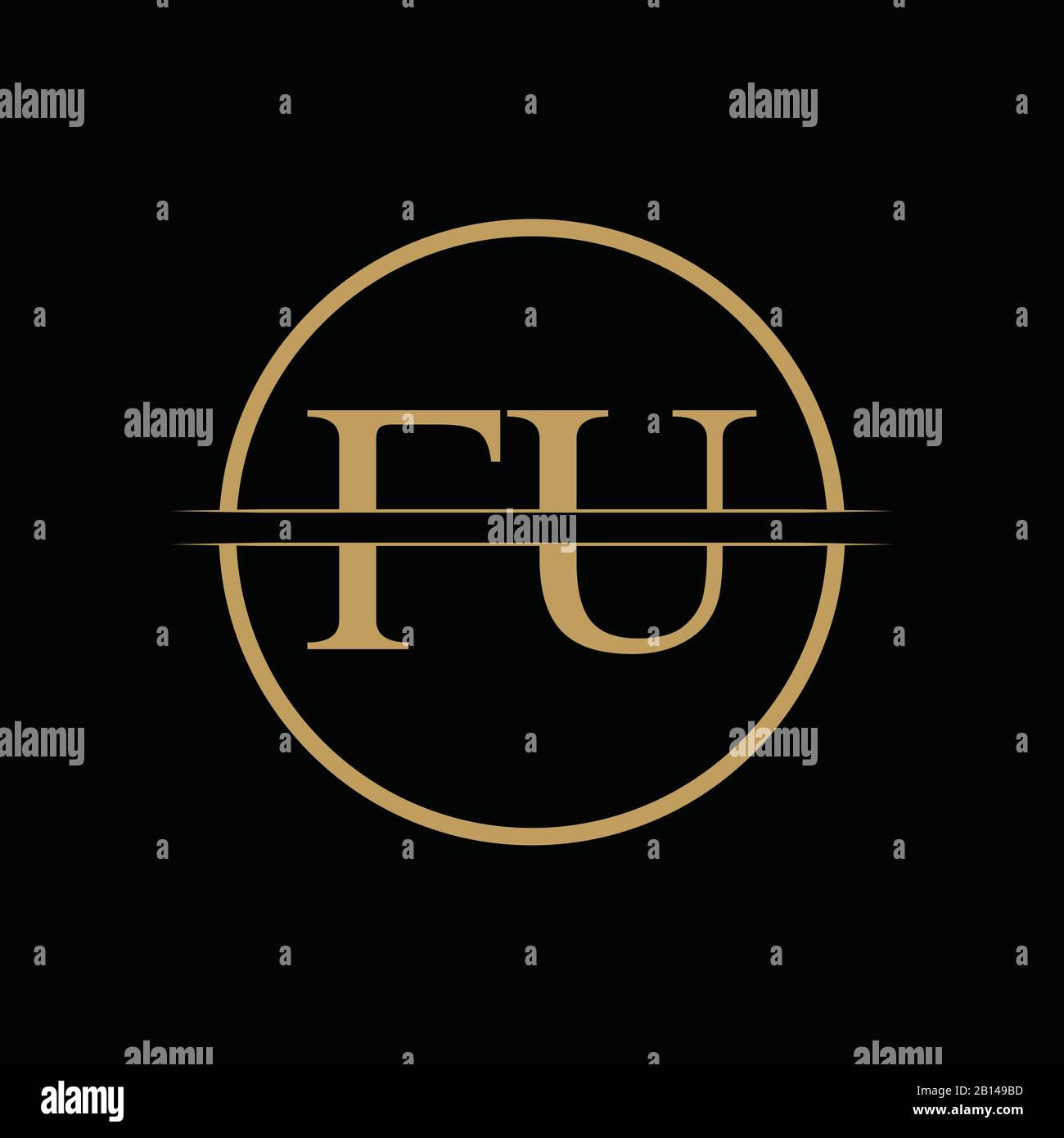 FU letter Type Logo Design vector Template. Abstract Letter FU logo ...