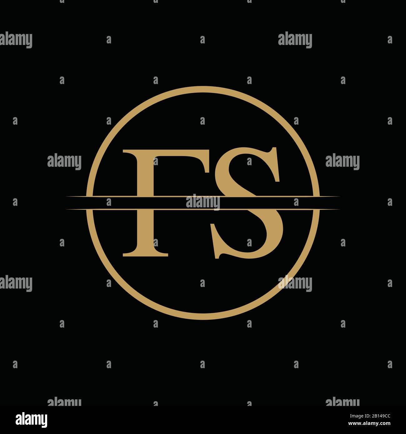 FS letter Type Logo Design vector Template. Abstract Letter FS logo ...