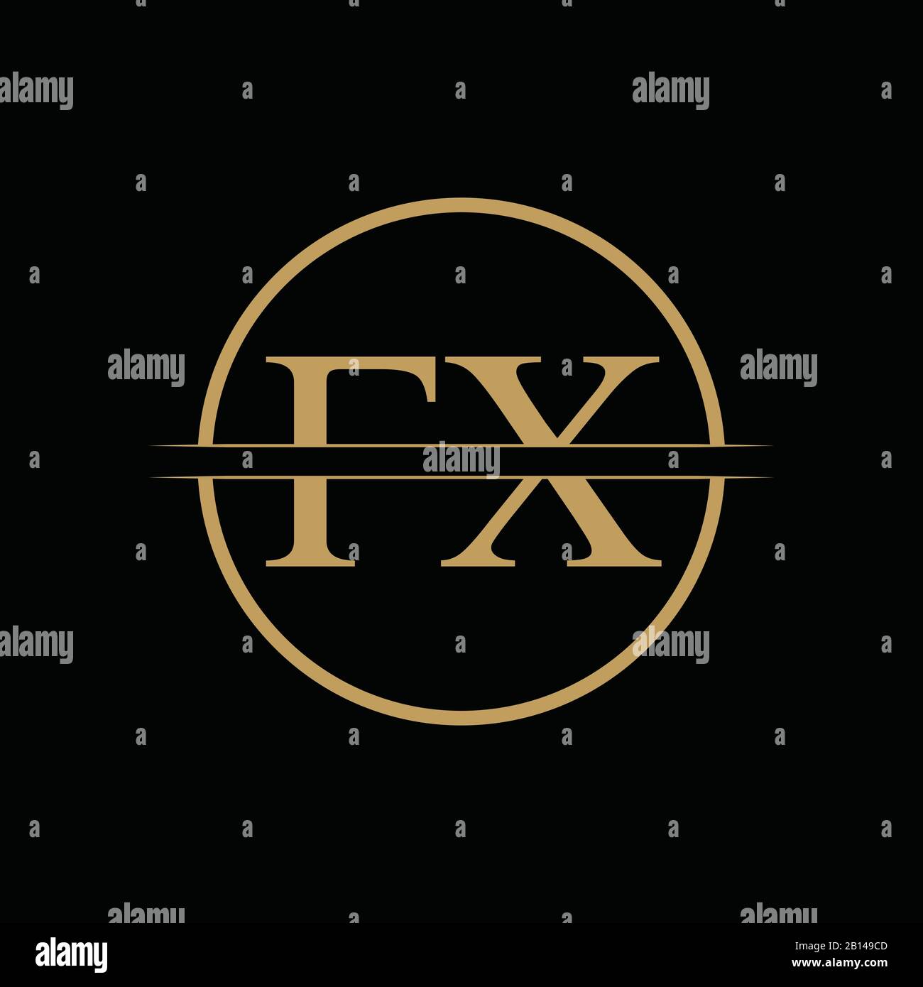 FX letter Type Logo Design vector Template. Abstract Letter FX logo ...