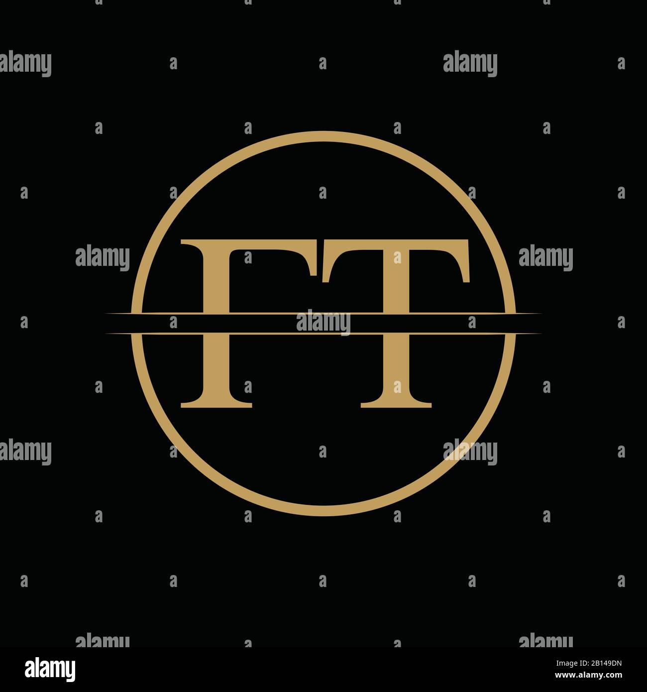 FT letter Type Logo Design vector Template. Abstract Letter FT logo ...