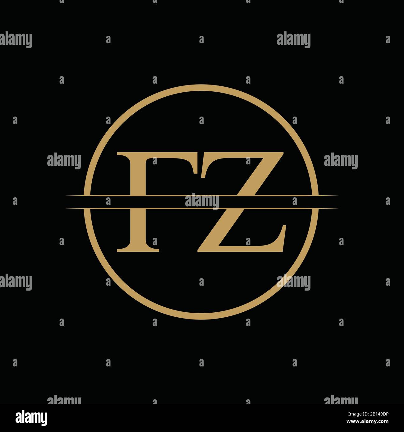 FZ letter Type Logo Design vector Template. Abstract Letter FZ logo Design Stock Vector Image ...