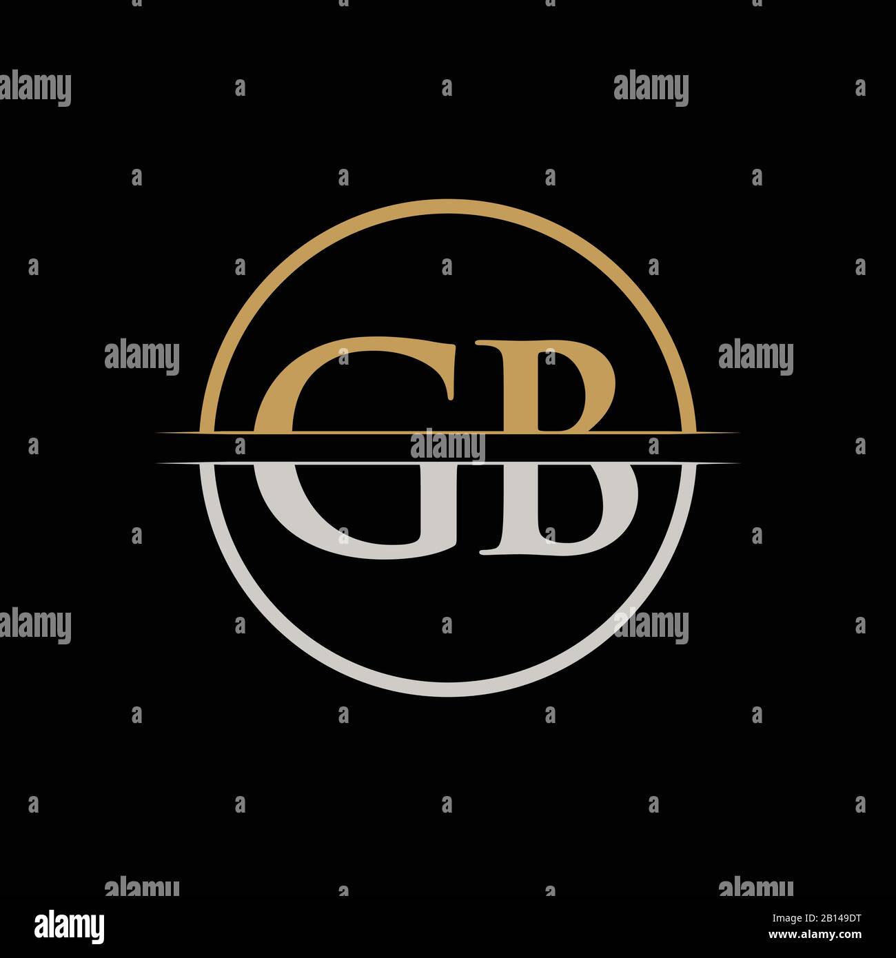 GB letter Type Logo Design vector Template. Initial Letter GB logo ...