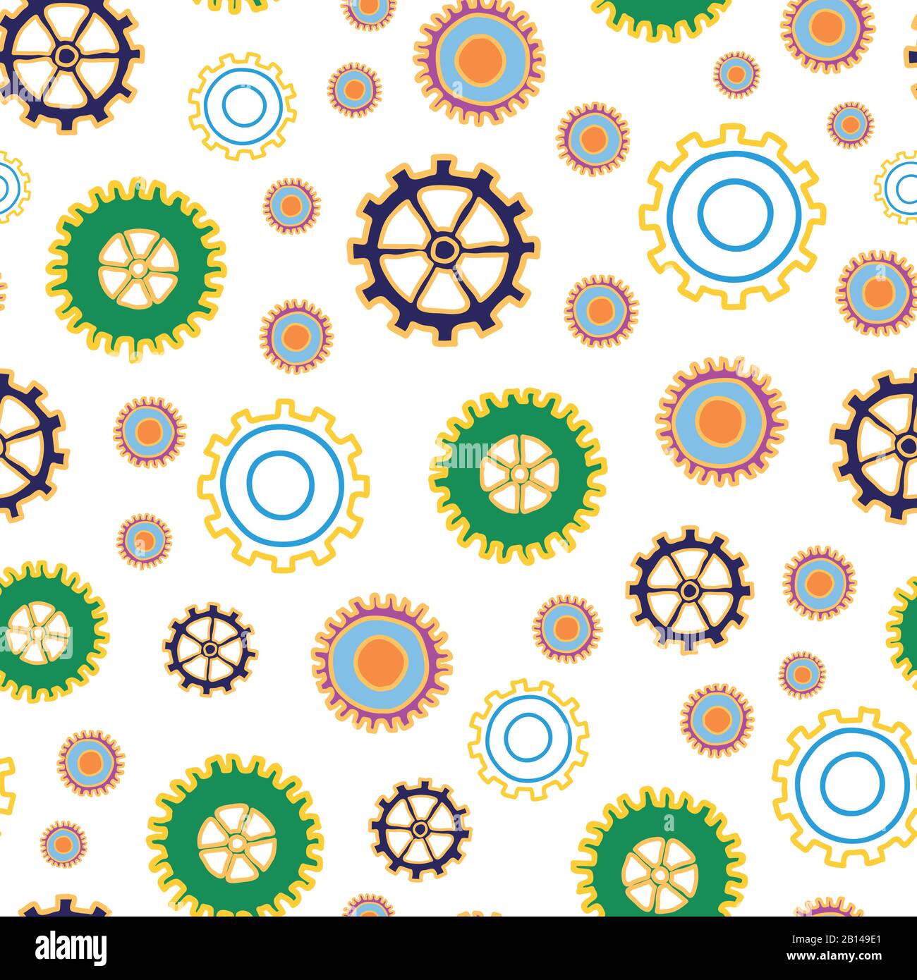 Spare Parts cogs and gears seamless repeat vector pattern surface design Stock Vector Image ...