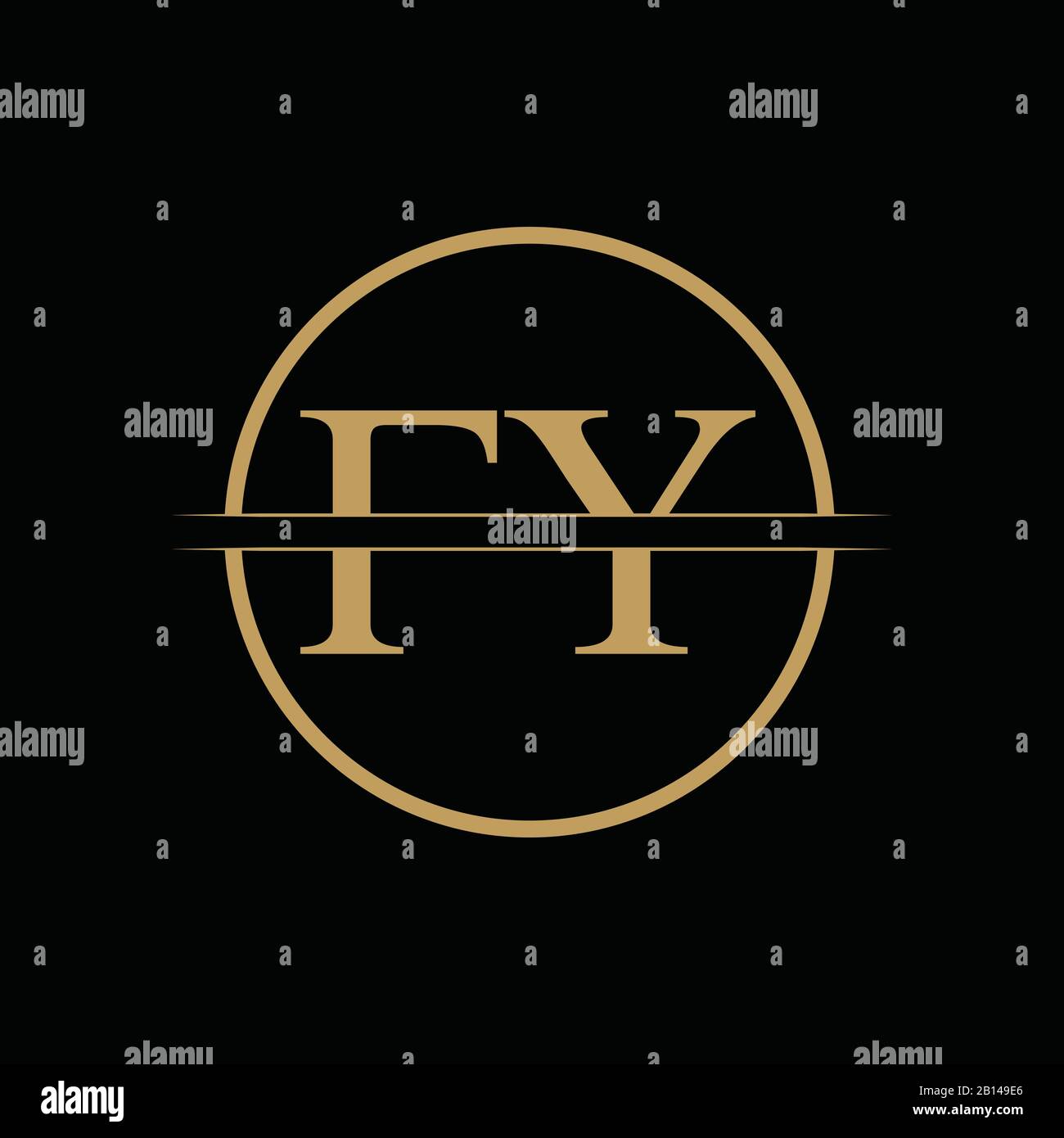 FY letter Type Logo Design vector Template. Abstract Letter FY logo ...