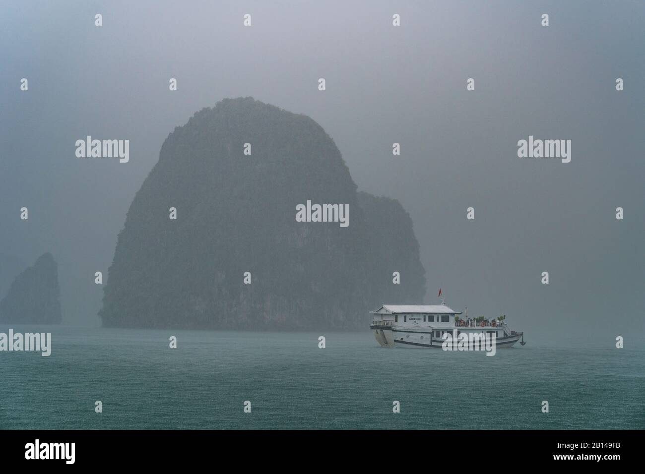 Halong Bay in Vietnam, boat tour with Emperor Cruise Stock Photo - Alamy