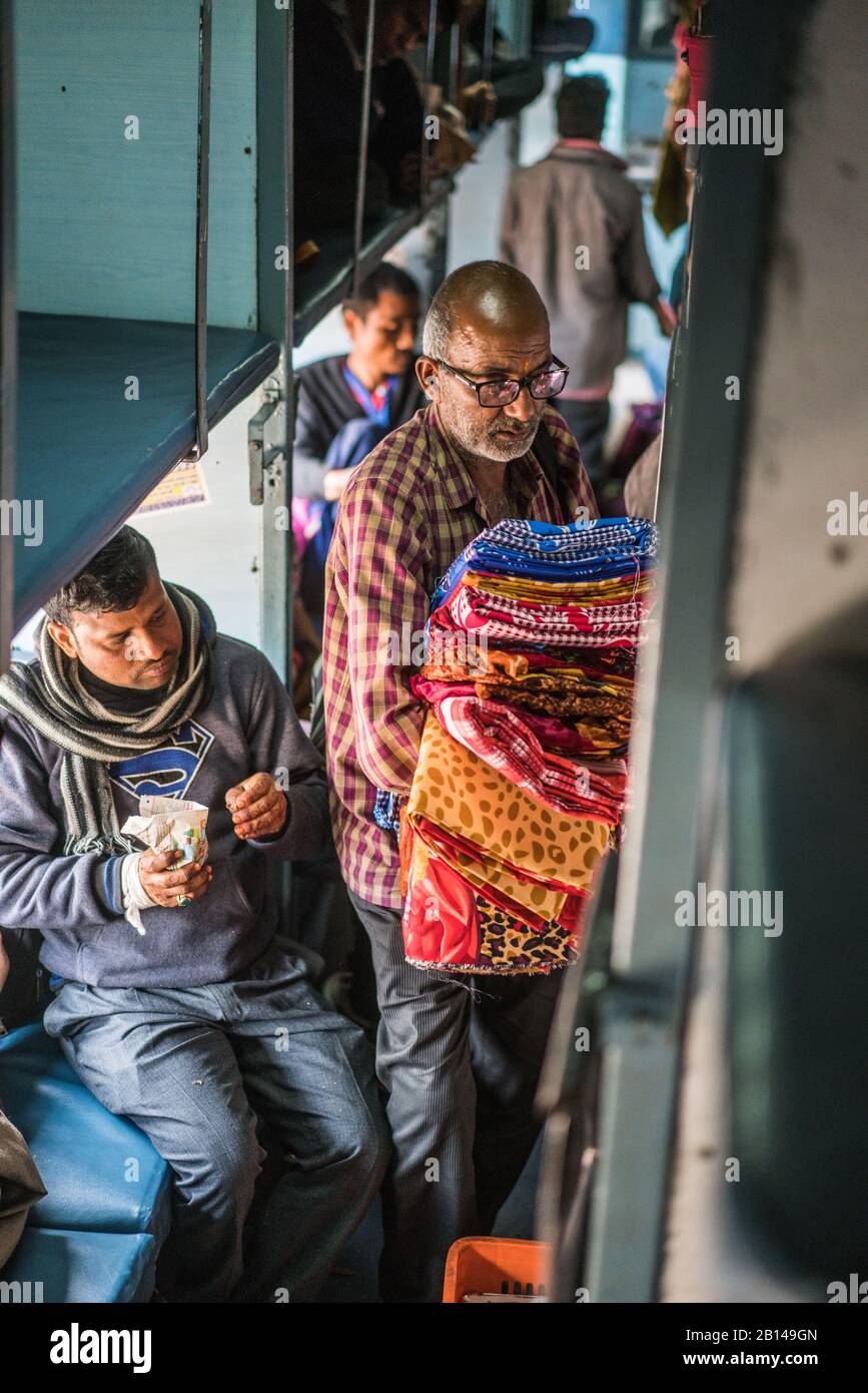 Local people in the train, India, Asia Stock Photo - Alamy