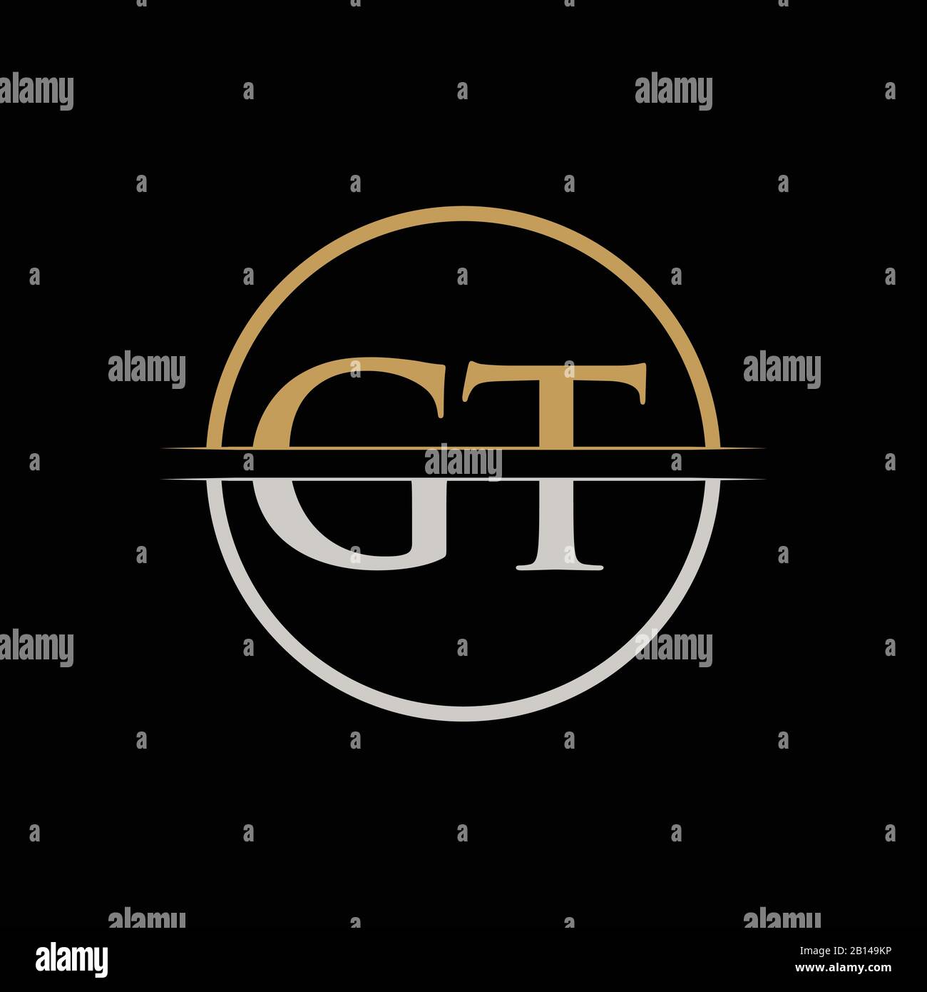 GT letter Type Logo Design vector Template. Initial Letter GT logo ...