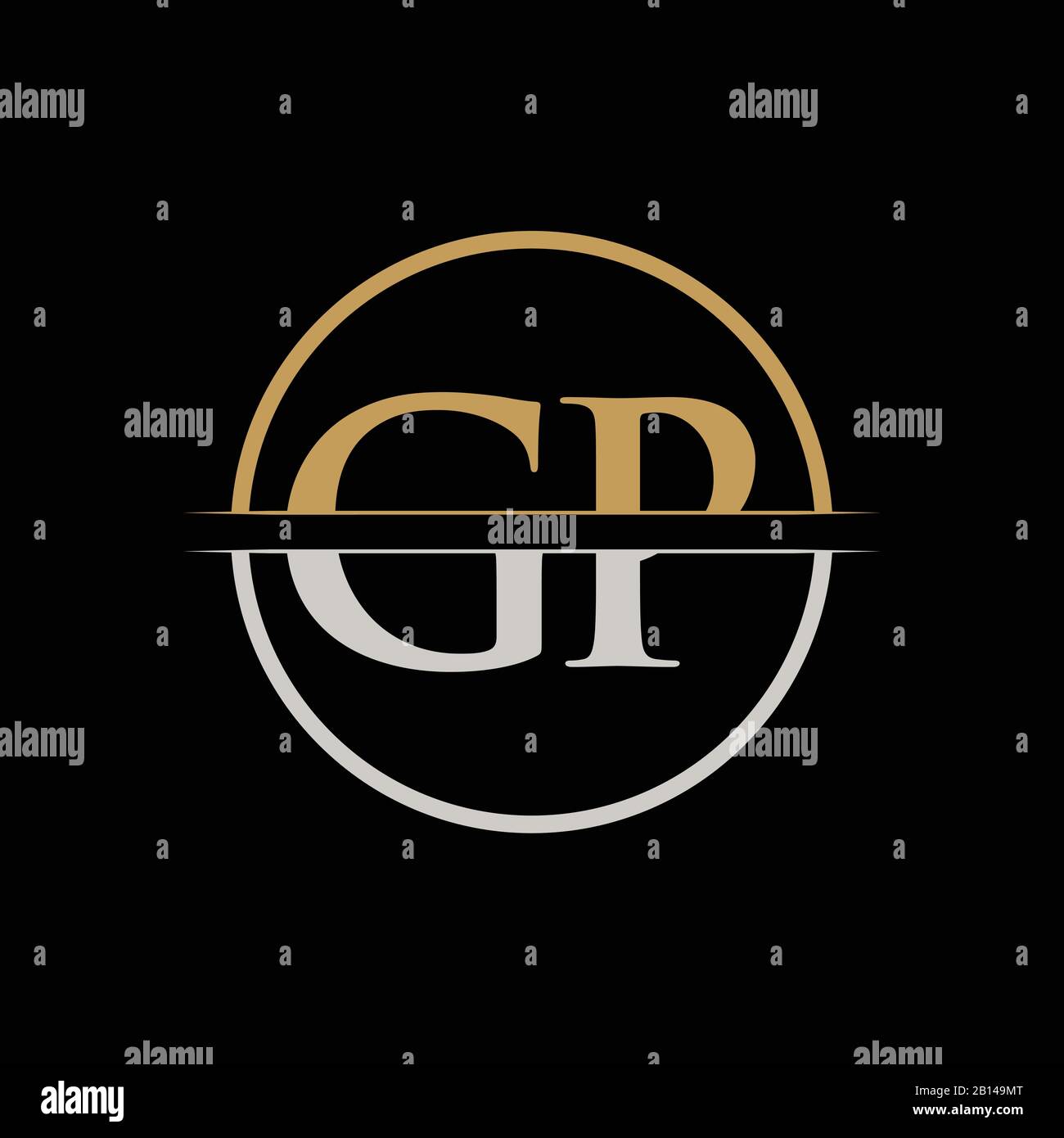 GP Letter Type Logo Design Vector Template Initial Letter GP Logo gp-letter-type-logo-design-vector-template-initial-letter-gp-logo