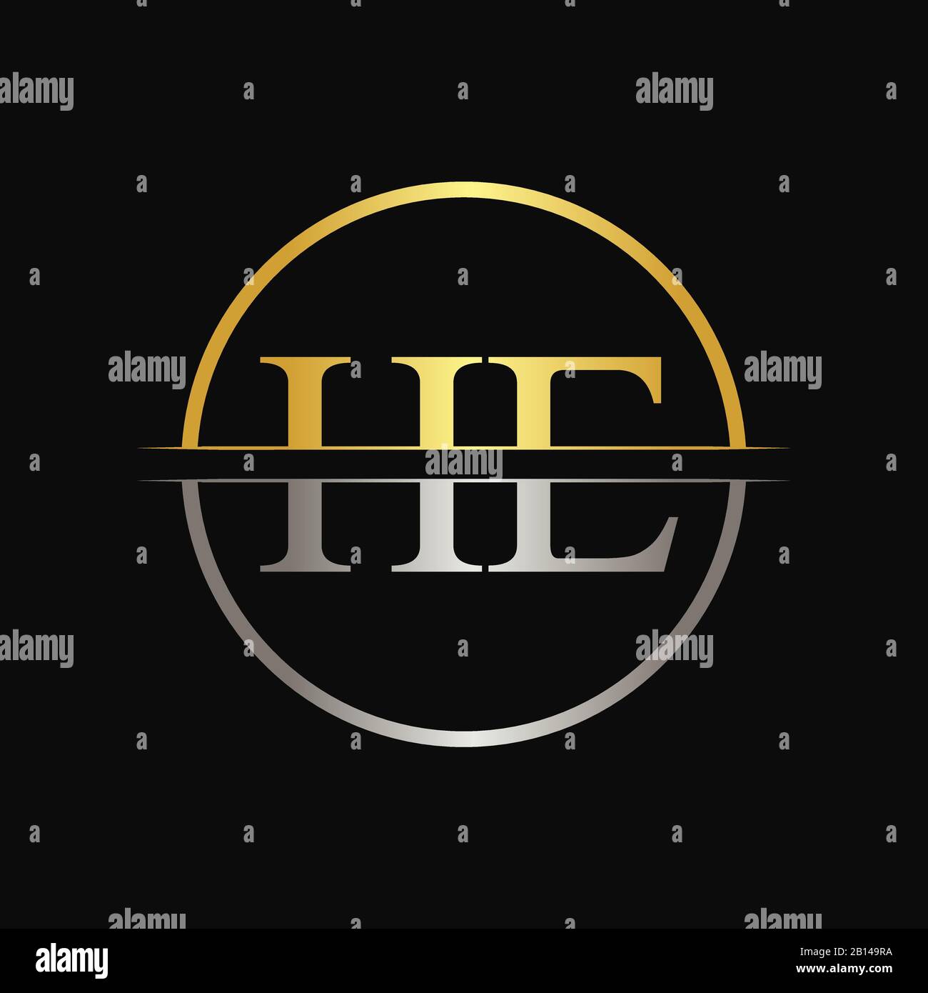 HE letter Type Logo Design vector Template. Abstract Letter HE logo ...