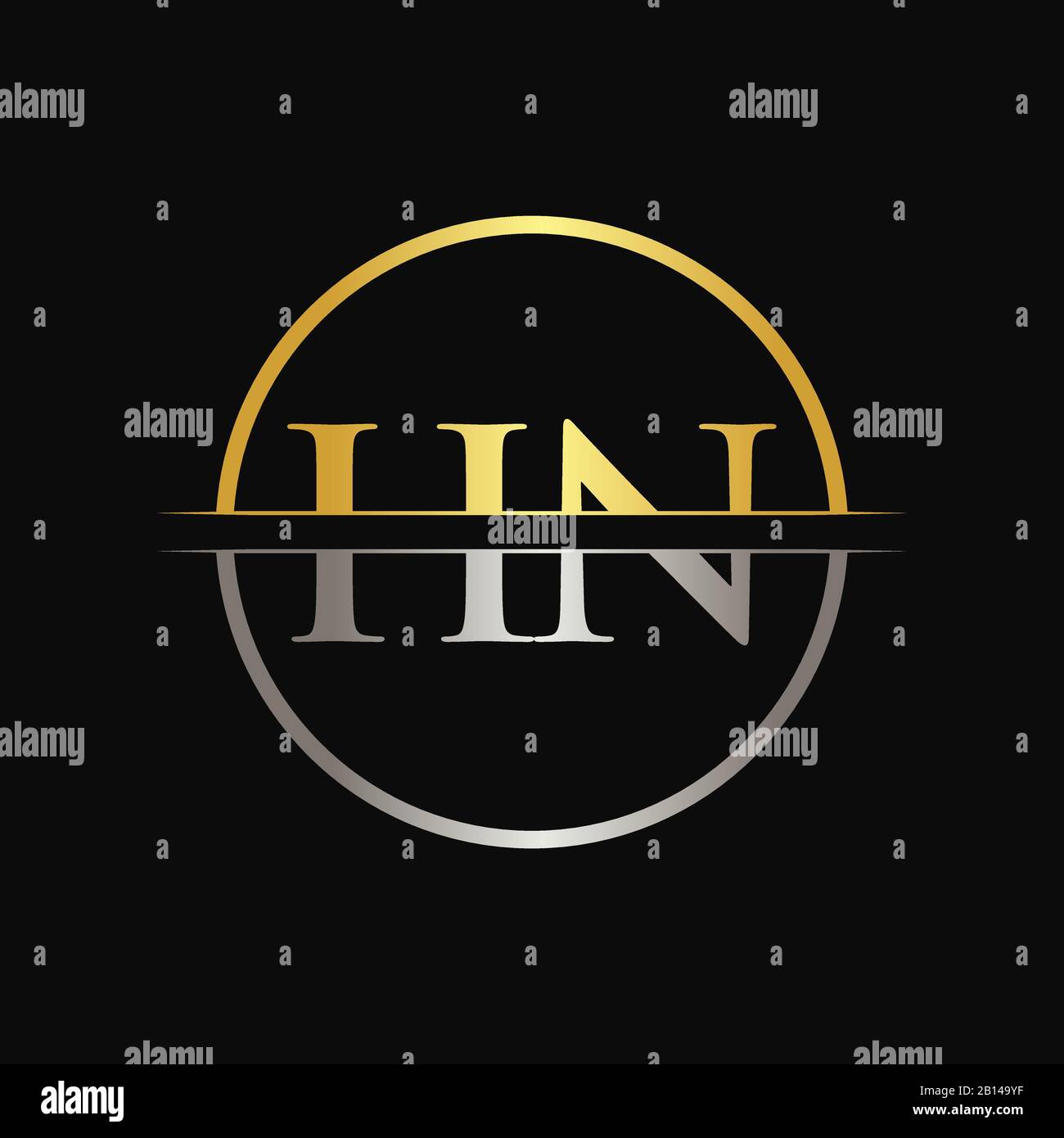 HN letter Type Logo Design vector Template. Abstract Letter HN logo ...