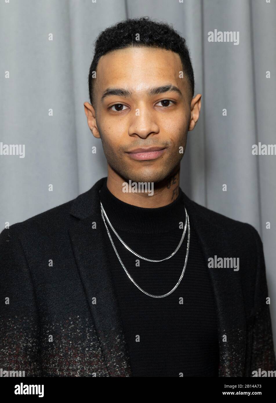 New York, NY - February 20, 2020: Jordan Dobson attends the "West Side ...