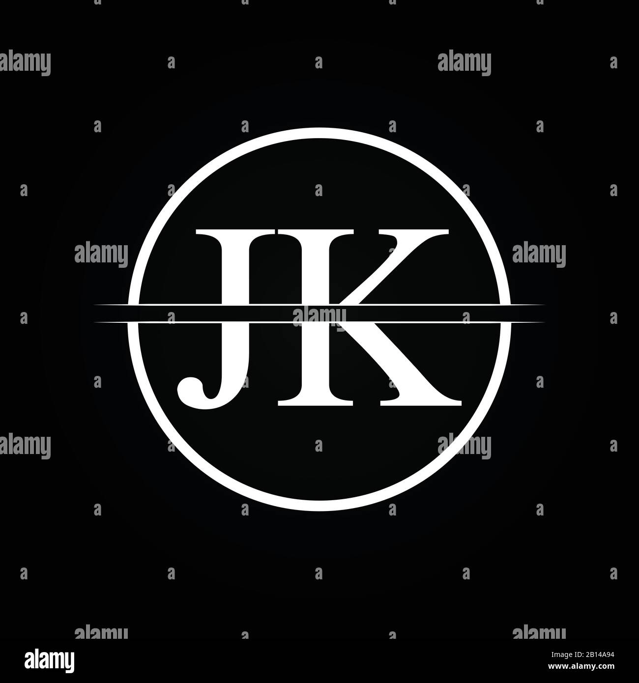 JK letter Type Logo Design vector Template. Abstract Letter JK logo ...
