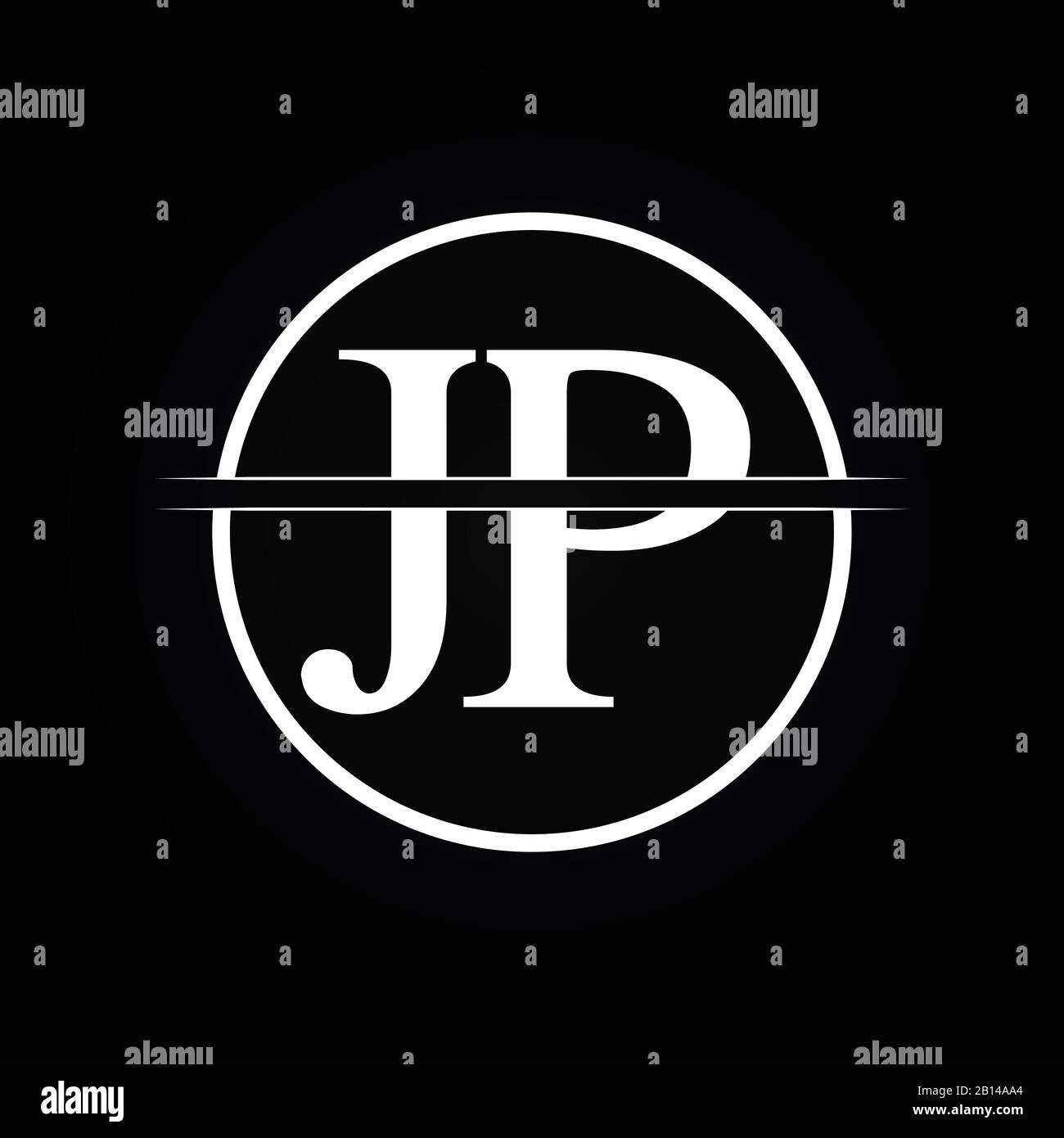 JP letter Type Logo Design vector Template. Abstract Letter JP logo ...