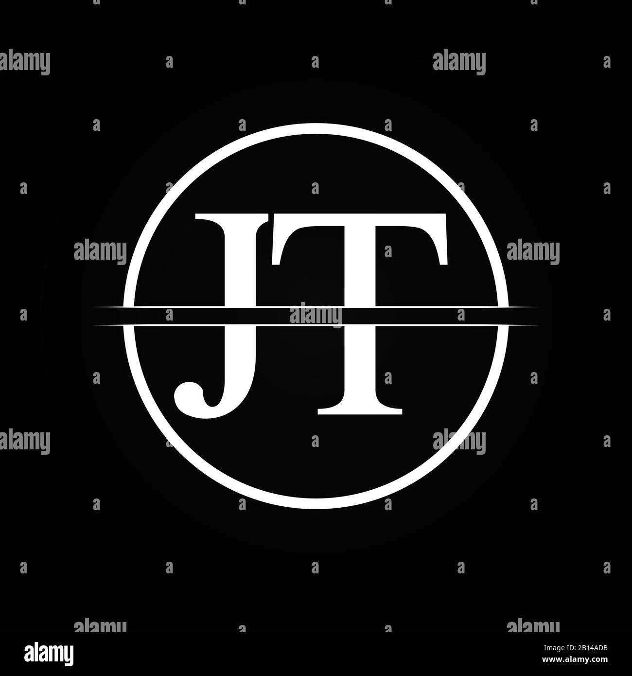 JT letter Type Logo Design vector Template. Abstract Letter JT logo ...