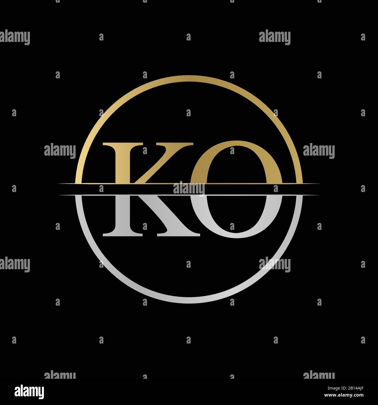 Letter ko vector vectors hi-res stock photography and images - Alamy