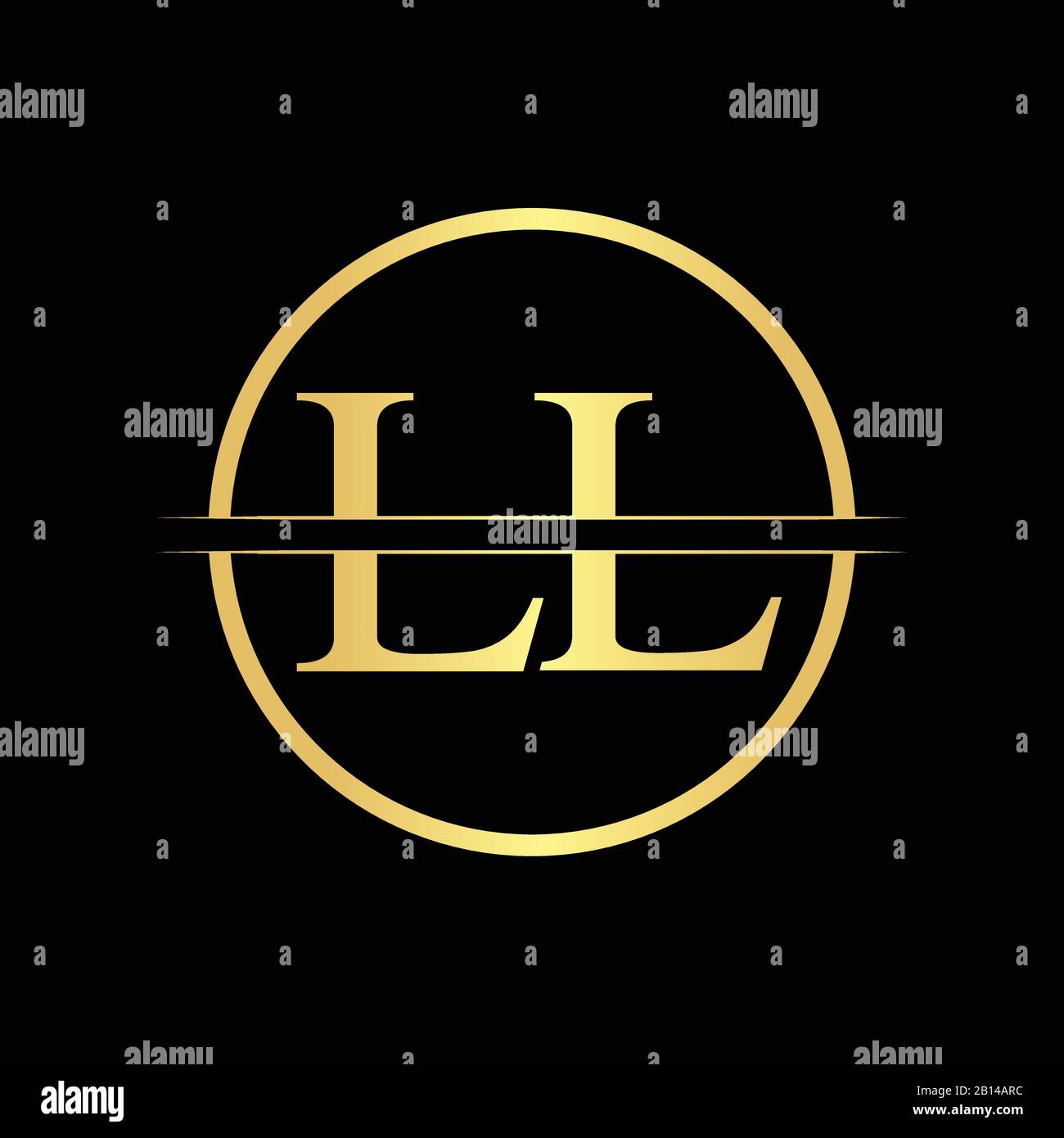 Initial LL letter Logo Design vector Template. Abstract Letter LL logo ...