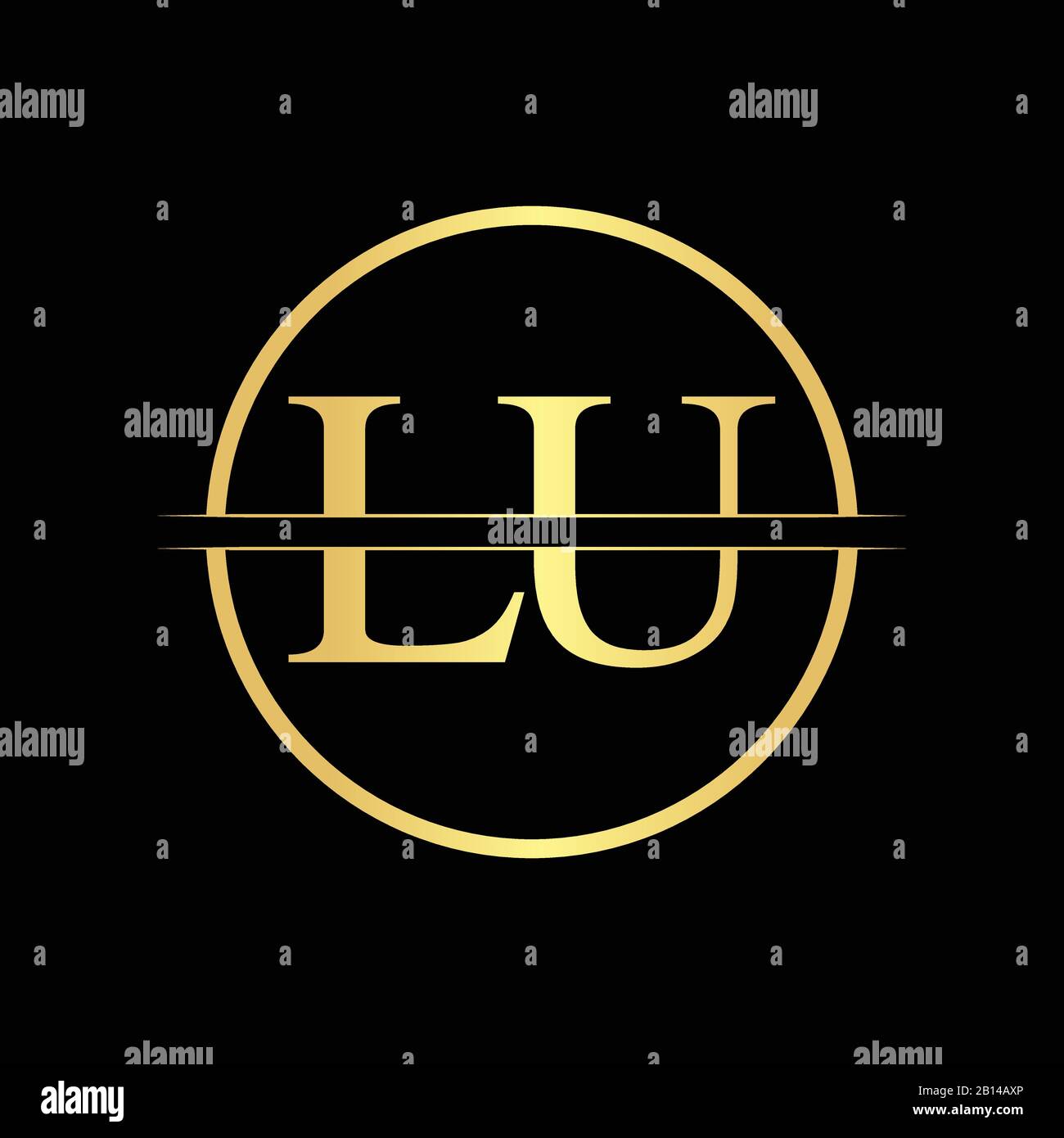 Initial LU letter Logo Design vector Template. Abstract Letter LU logo ...