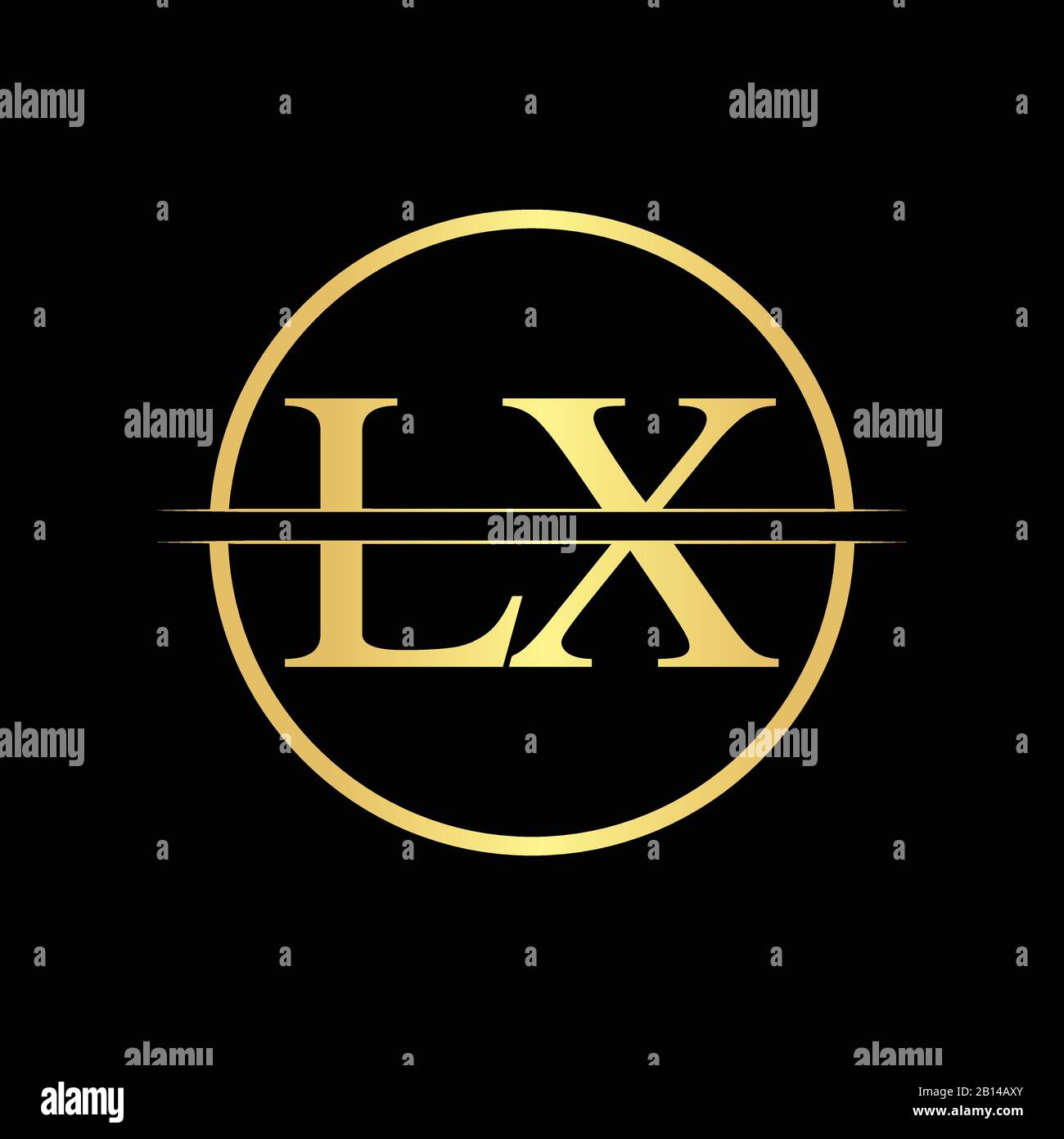 Initial LX letter Logo Design vector Template. Abstract Letter LX logo ...