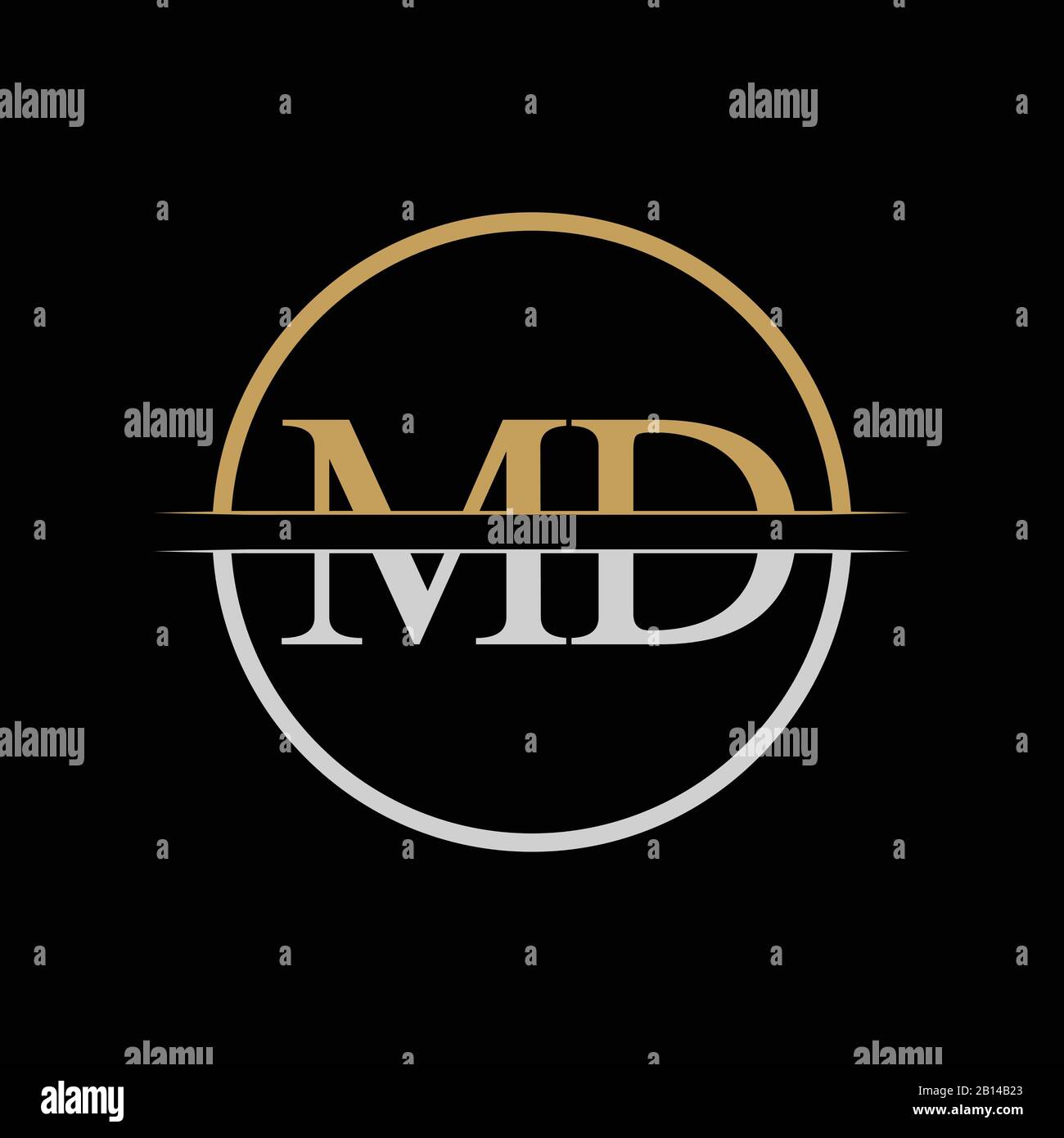 Initial MD letter Logo Design vector Template. Gold and Silver Letter ... Initial MD letter Logo Design vector Template. Gold and Silver Letter ...
