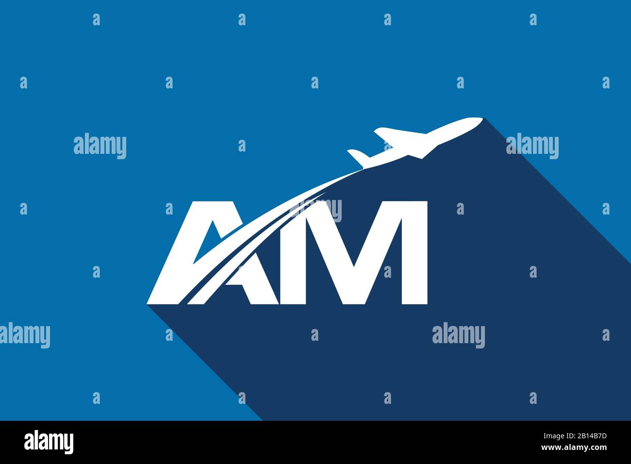 M airplane logo hi-res stock photography and images - Alamy
