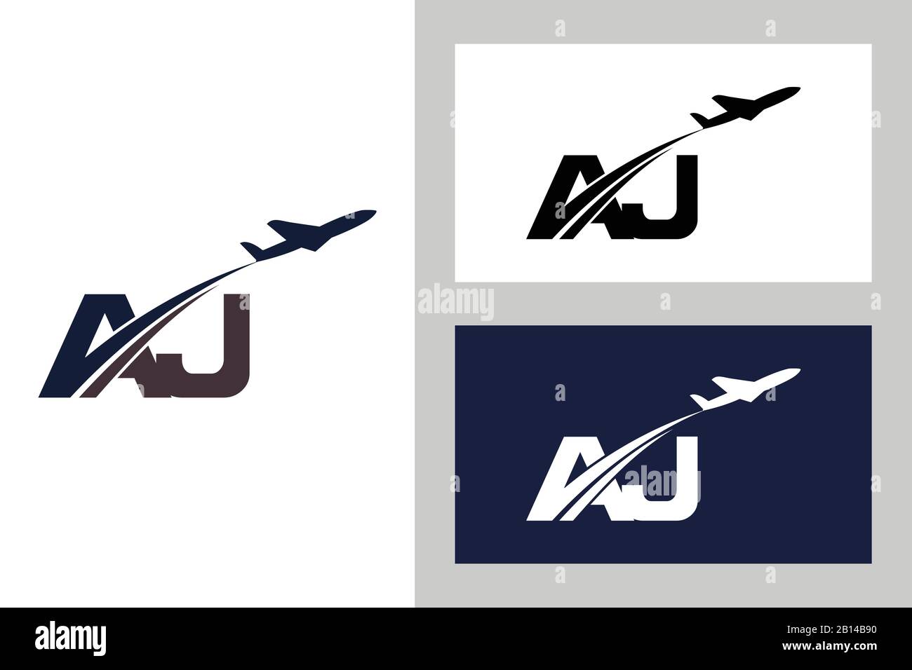 Initial Letter A and J with Aviation Logo Design, Air, Airline ...