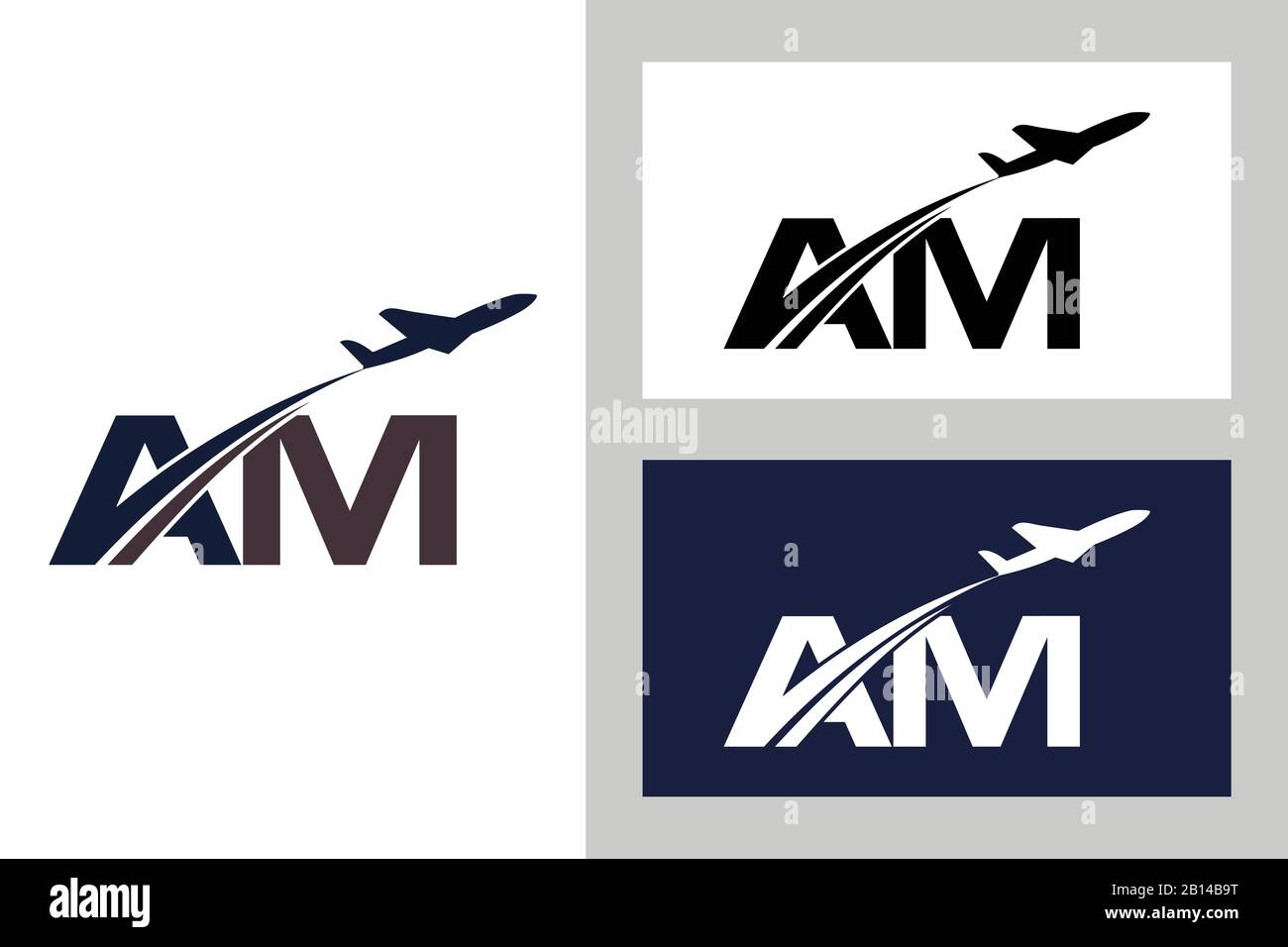 Initial Letter A and M with Aviation Logo Design, Air, Airline ...