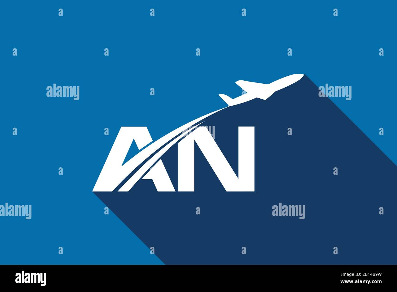 Initial Letter A and N with Aviation Logo Design, Air, Airline ...