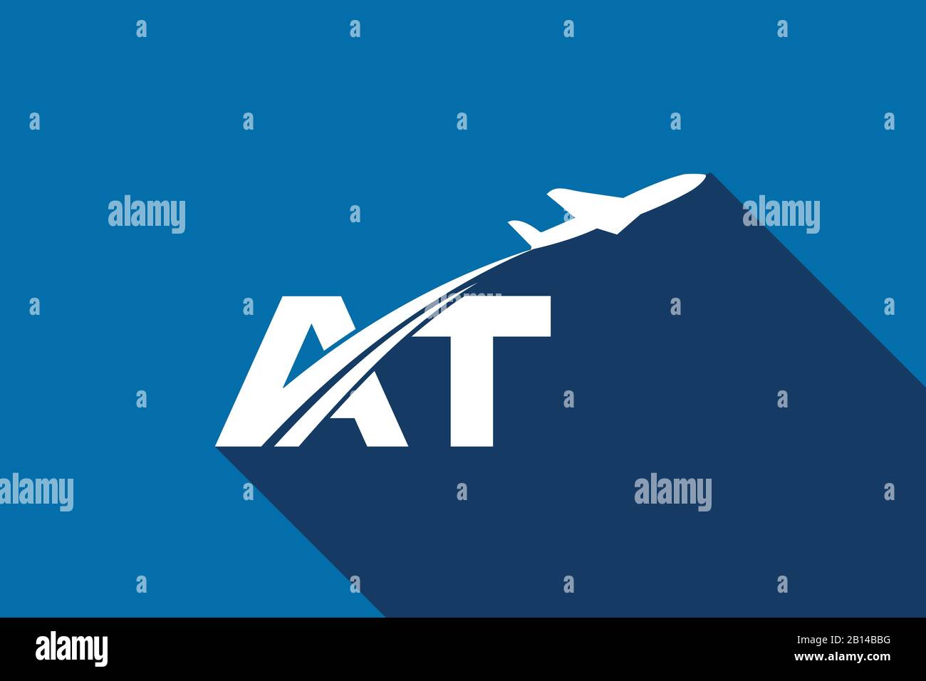 Initial Letter A and T with Aviation Logo Design, Air, Airline ...