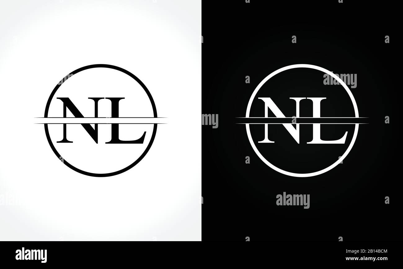 Initial Monogram Letter NL Logo Design Vector Template. NL Letter Logo ...