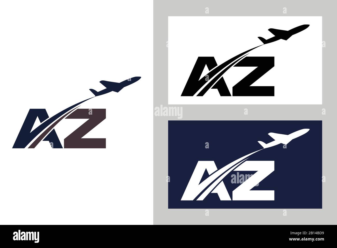 Initial Letter A and Z with Aviation Logo Design, Air, Airline ...