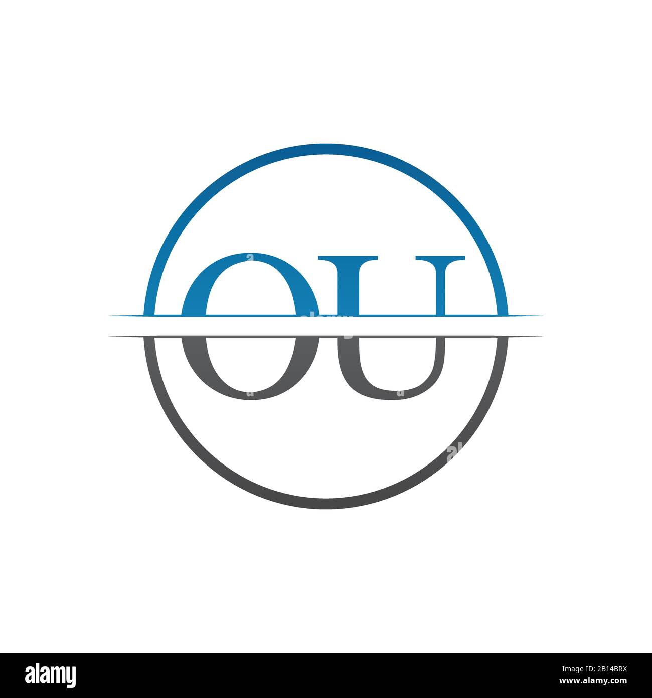 Initial Monogram Letter OU Logo Design Vector Template. OU Letter Logo ...