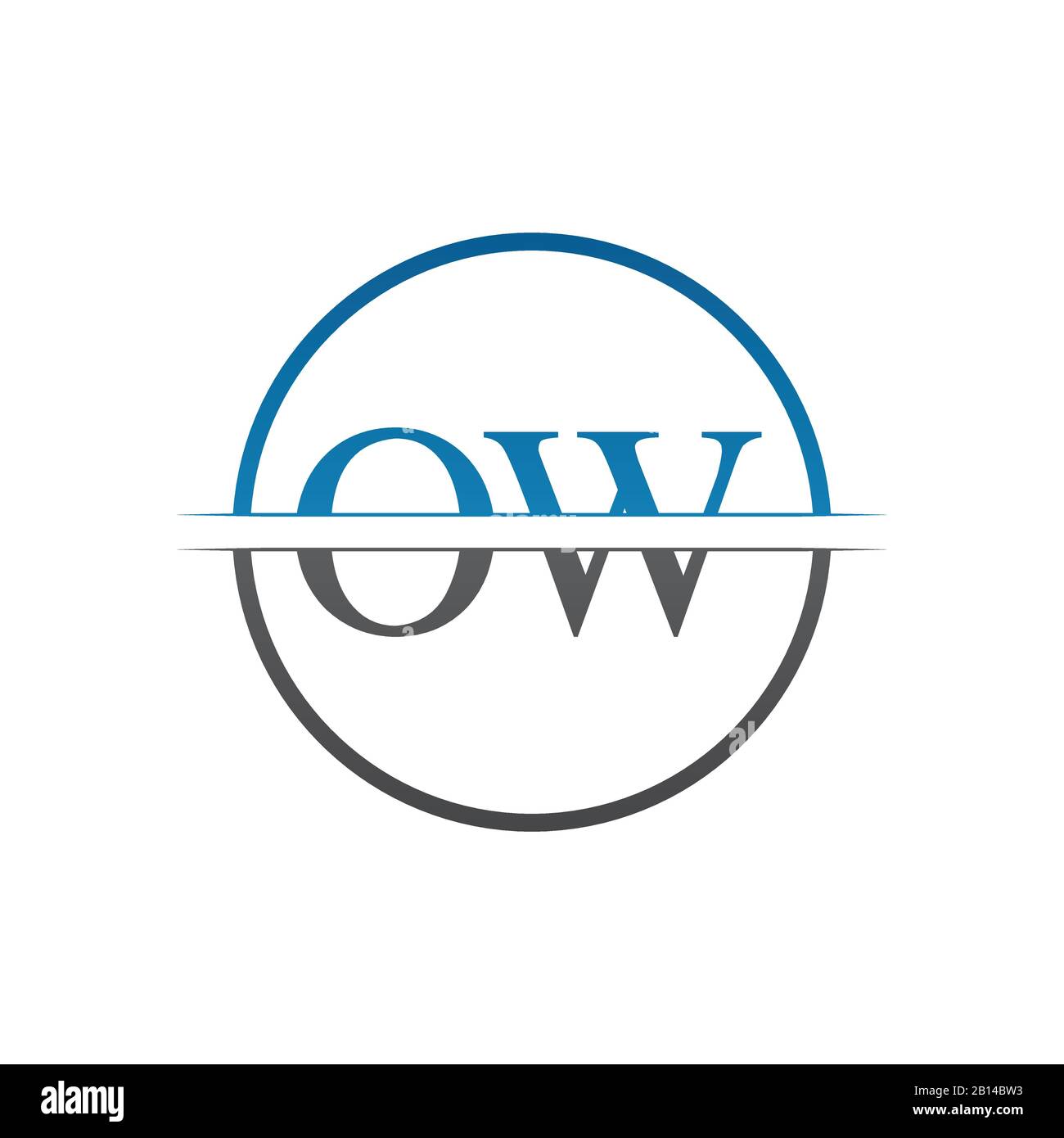 Letter ow vector vectors hi-res stock photography and images - Alamy