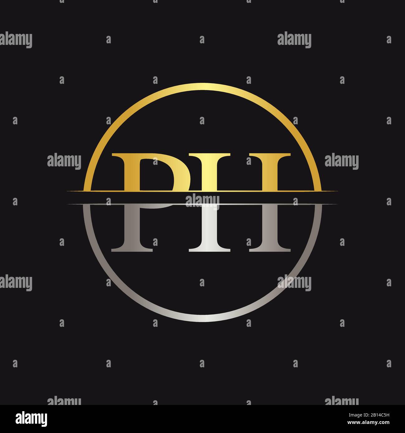 Initial Monogram Letter PH Logo Design Vector Template. PH Letter Logo ...