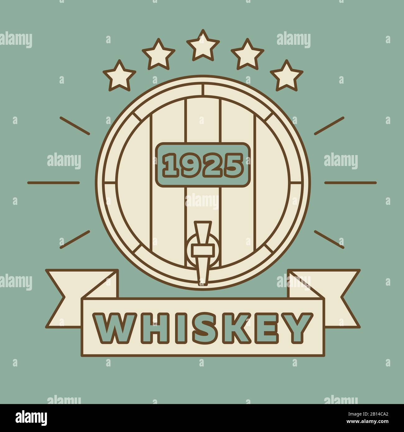 Whiskey logo design - vintage whisky label. Alcohol vintage banner ...