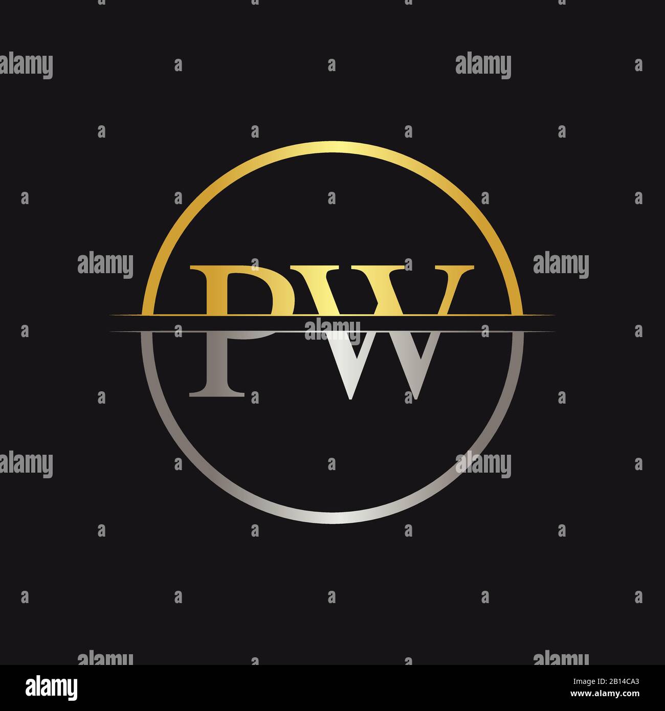 Pw logo design hi-res stock photography and images - Alamy