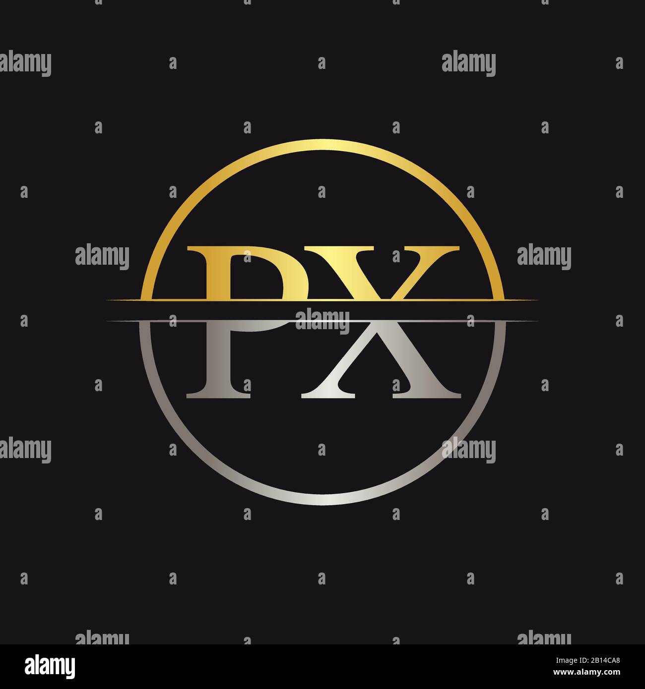 Initial Monogram Letter PX Logo Design Vector Template. PX Letter Logo ...